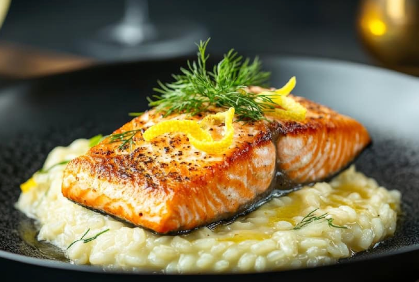 Creamy Wild Salmon Mushroom Risotto – Lummi Island Wild